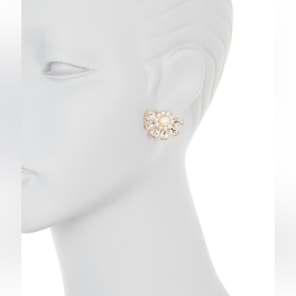 kate spade | Jewelry | New Kate Spade Imitation Pearl Crystal Cluster ...